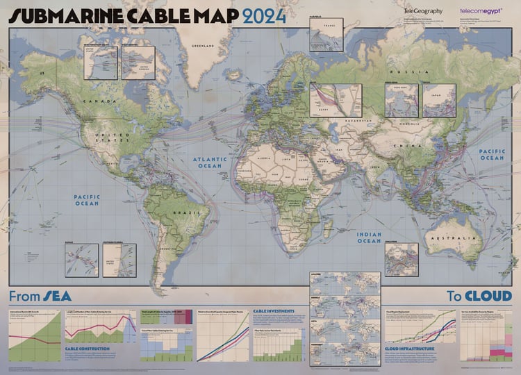 Futuristic 2025 Submarine Cable Map Unveils the Networks of Tomorrow